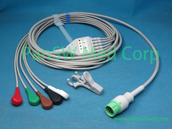 compatible Biolight Q3 Q5 Q7 patient monitor ECG cable
