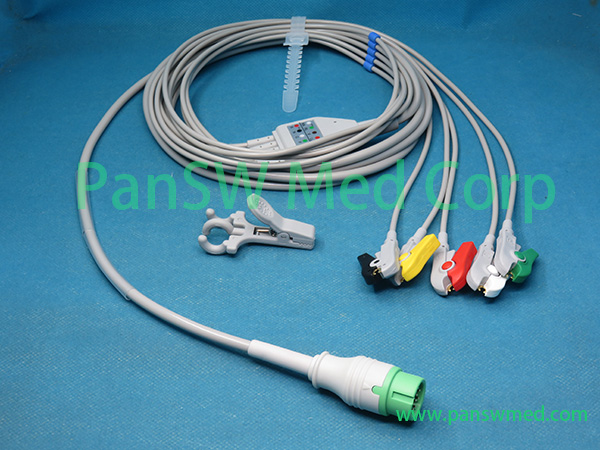 compatible Biolight Q3 Q5 Q7 patient monitor ECG cable